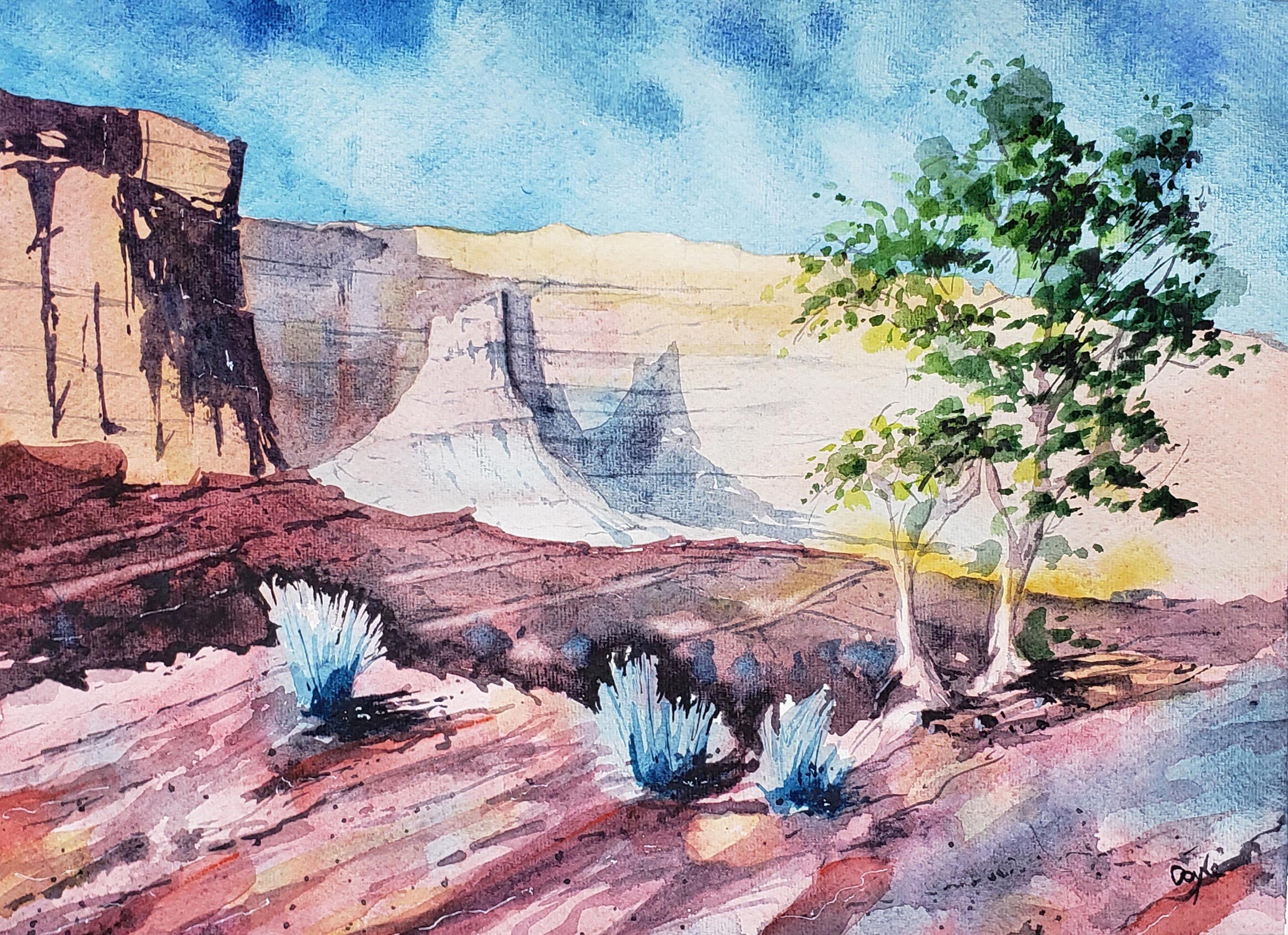 Castle Rock Watercolor Wall Art Castle Rock Painting - Etsy