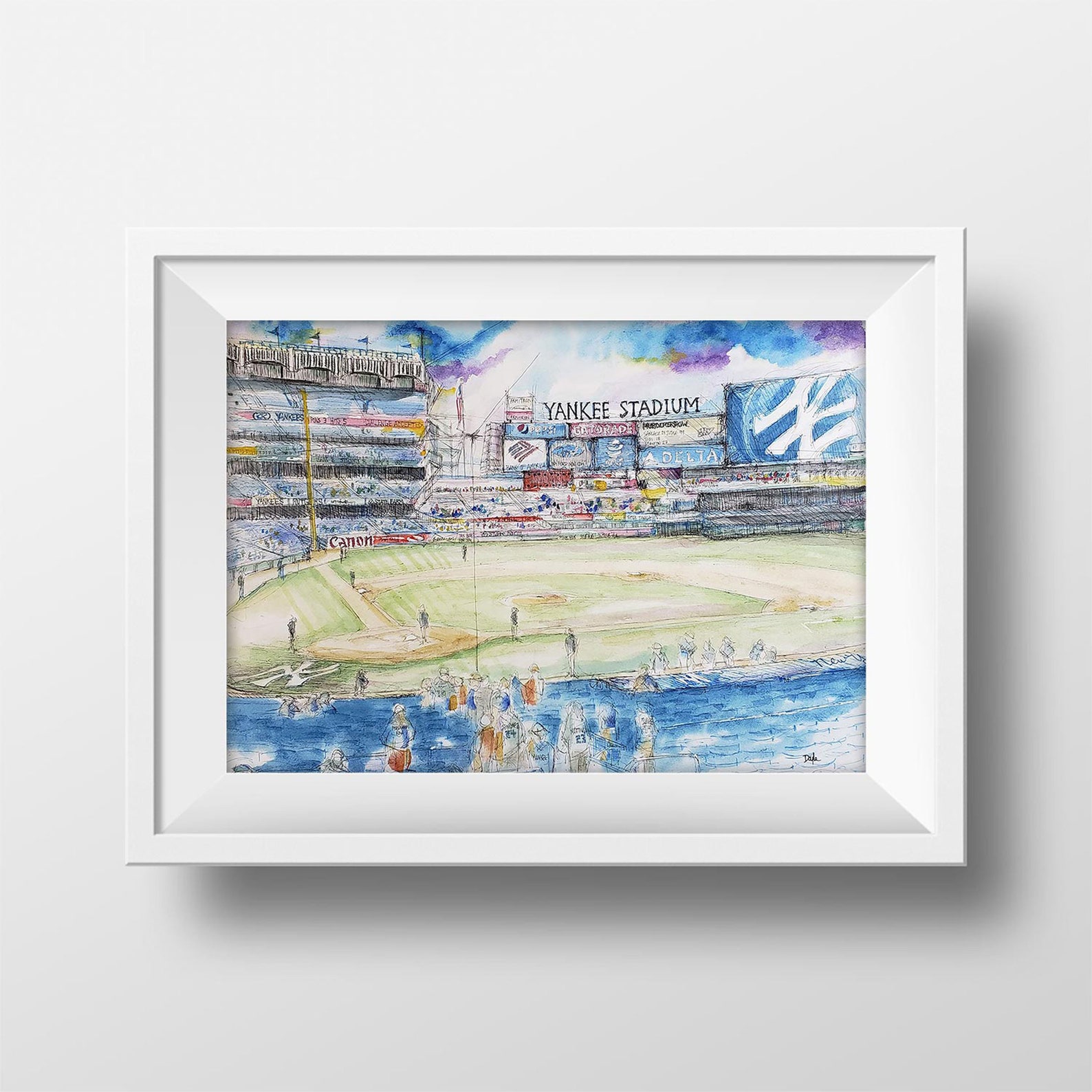 Yankee Stadium Art Print - Yankee Stadium Watercolor - Yankees ...