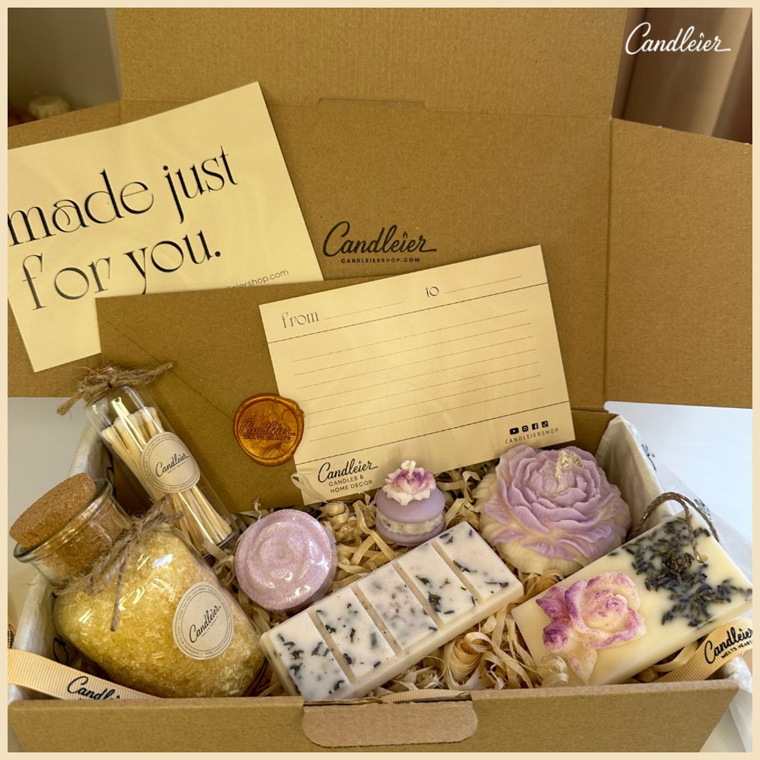 Personalised Wellness Gift Box for Women Gift Basket With Letter Kart ...