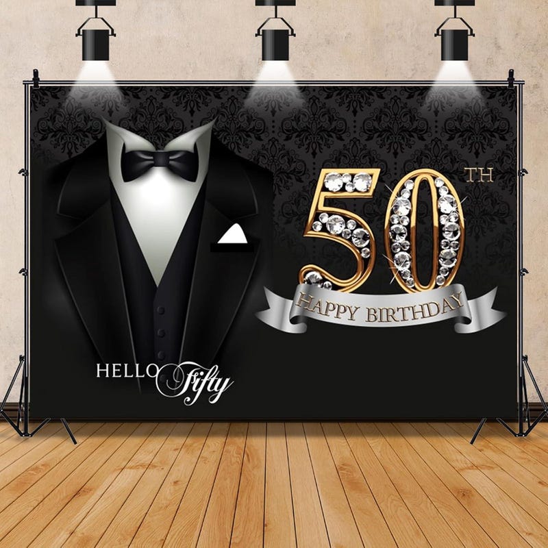 50th Birthday Backdrop - Etsy