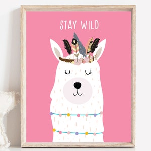 Llama Nursery Wall Art Set of 3 Llama Art Prints Cactus Nursery Wall ...