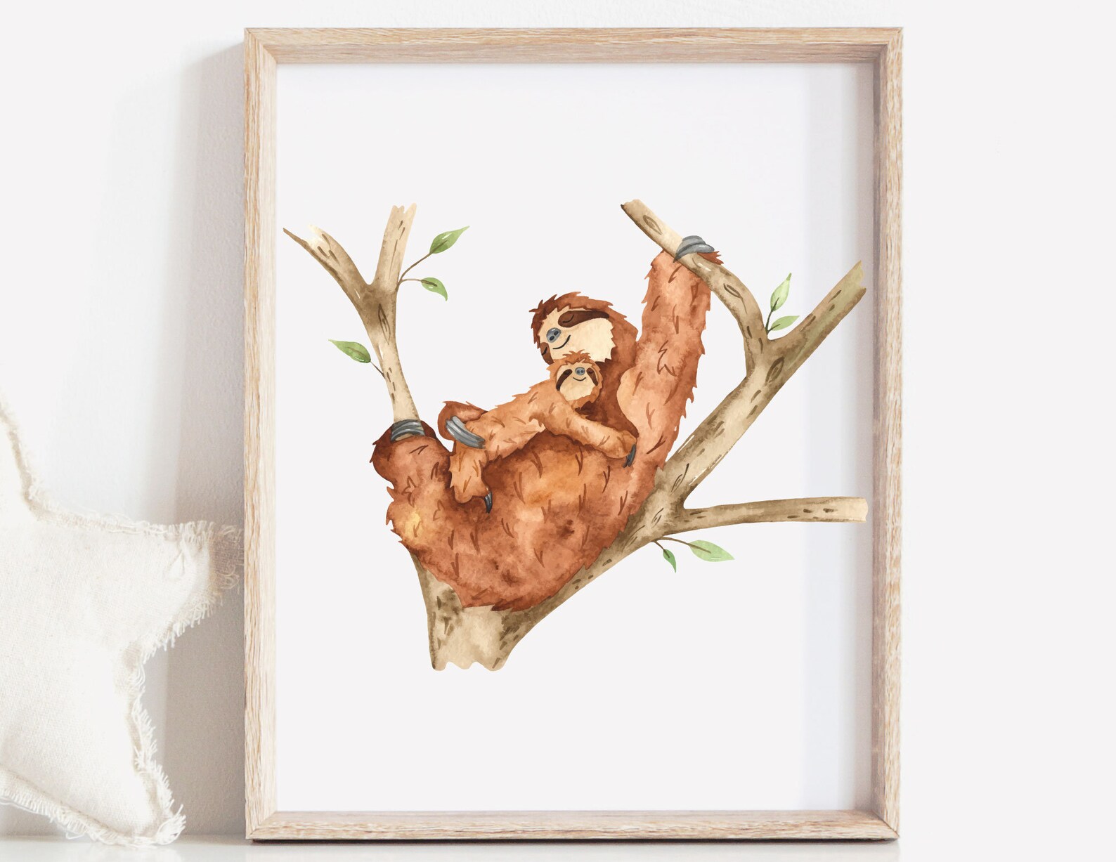 Sloth Nursery Wall Art Set of 3 Sloth Art Print Sloth Nursery - Etsy
