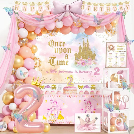 2nd Birthday Princess Banner Princess Birthday Banner Etsy UK