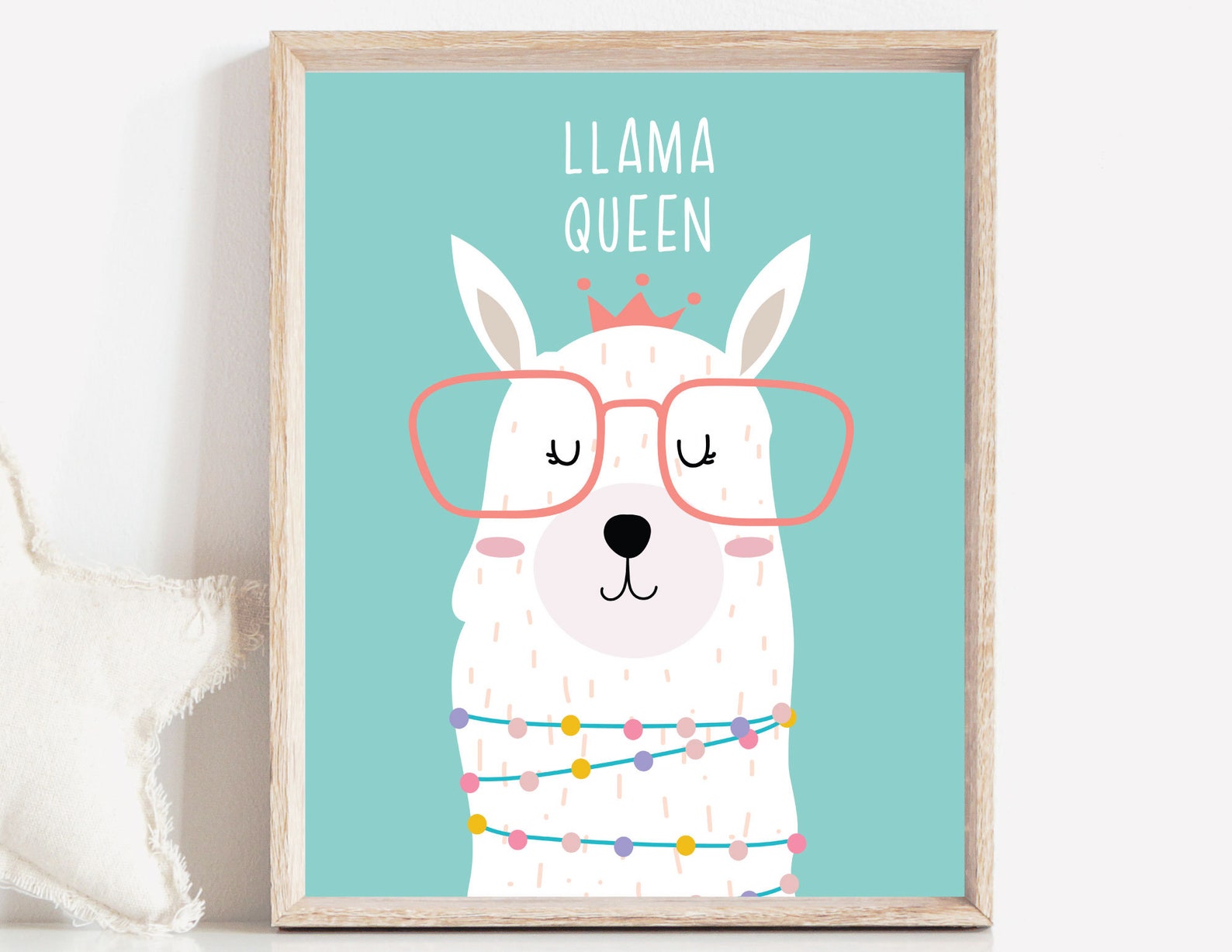 Llama Nursery Wall Art Set of 3 Llama Art Prints Cactus - Etsy
