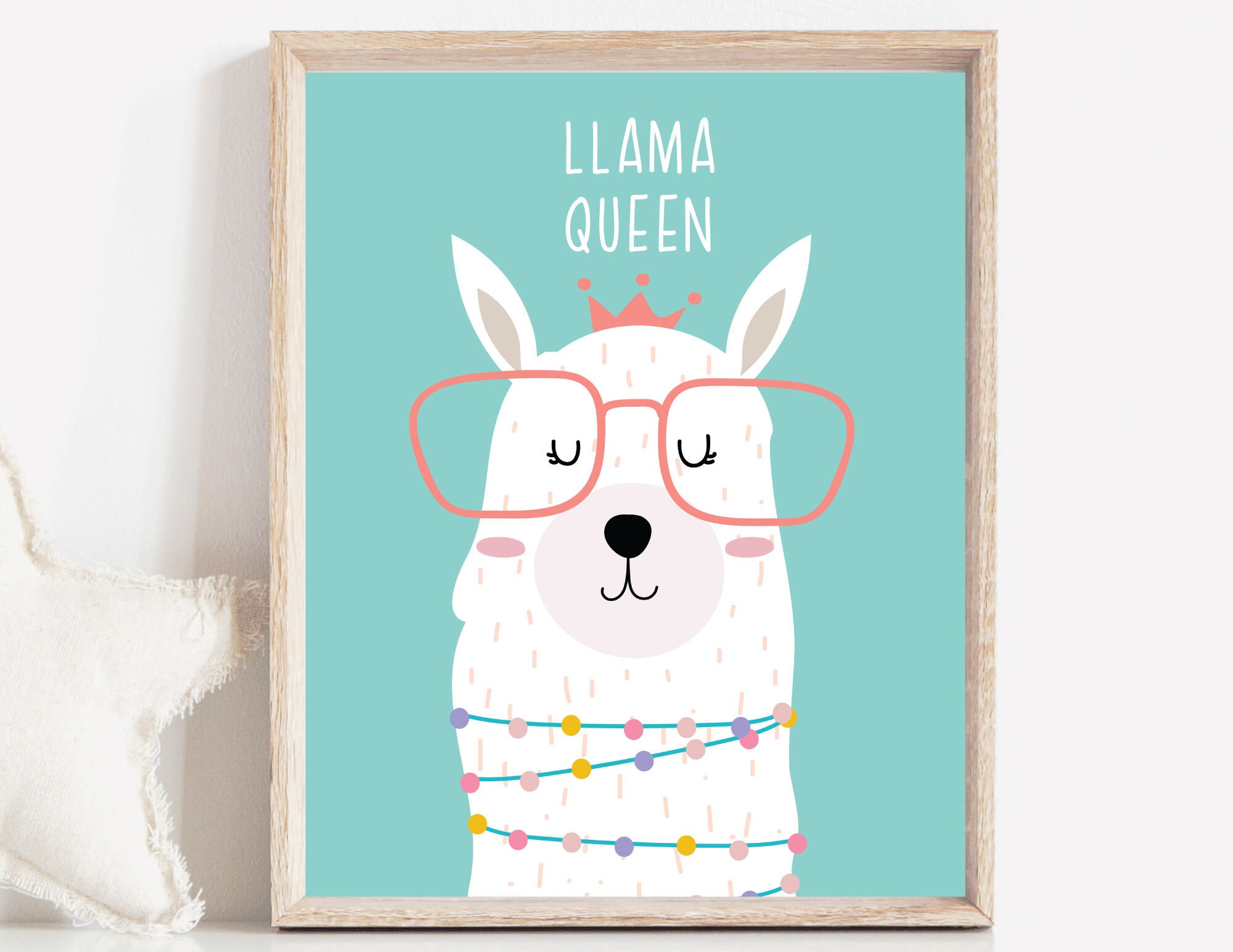 Llama Nursery Wall Art Set of 3 Llama Art Prints Cactus | Etsy