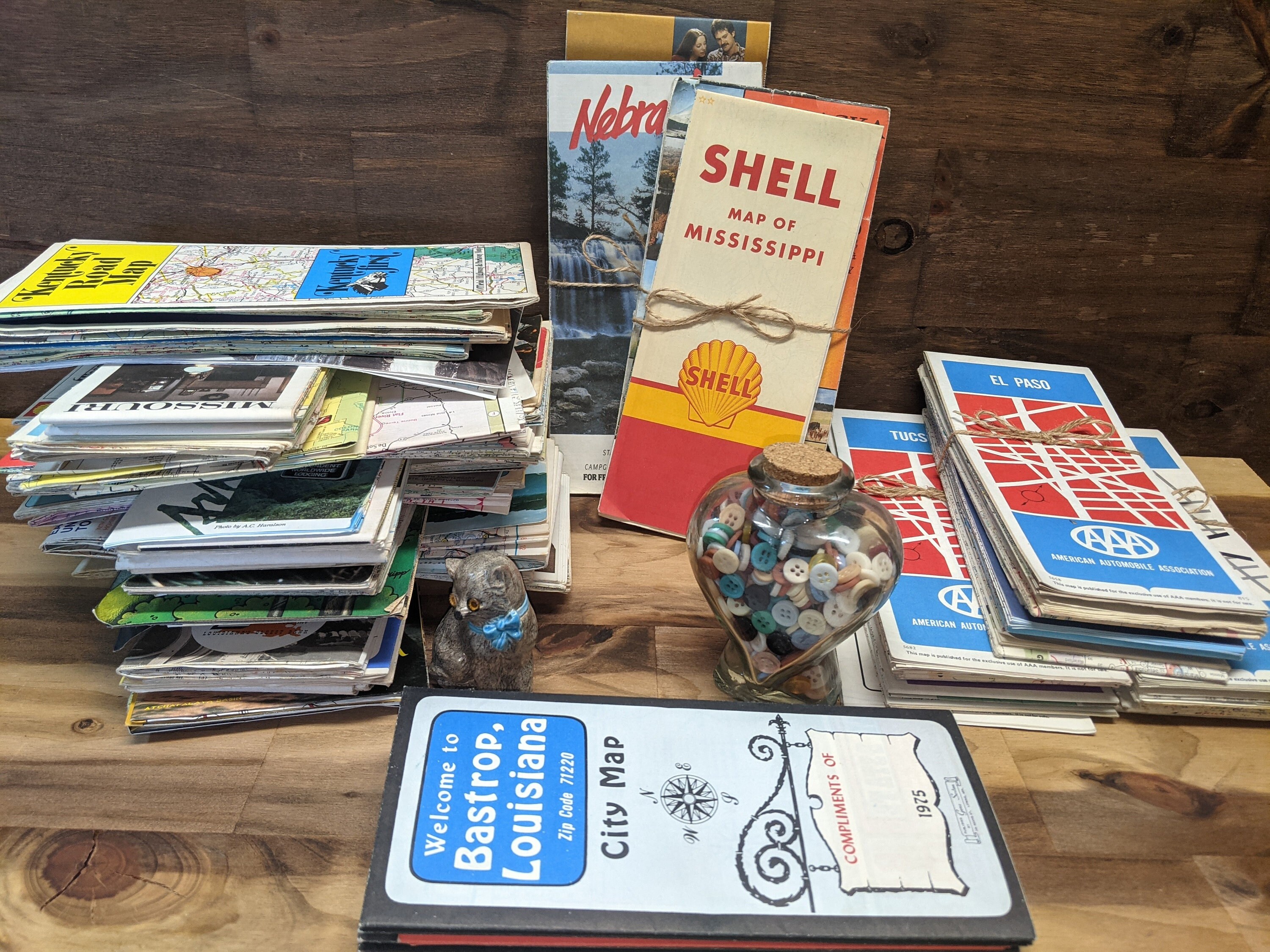 Six Vintage Random Road Maps Paper Ephemera Junk Journal - Etsy