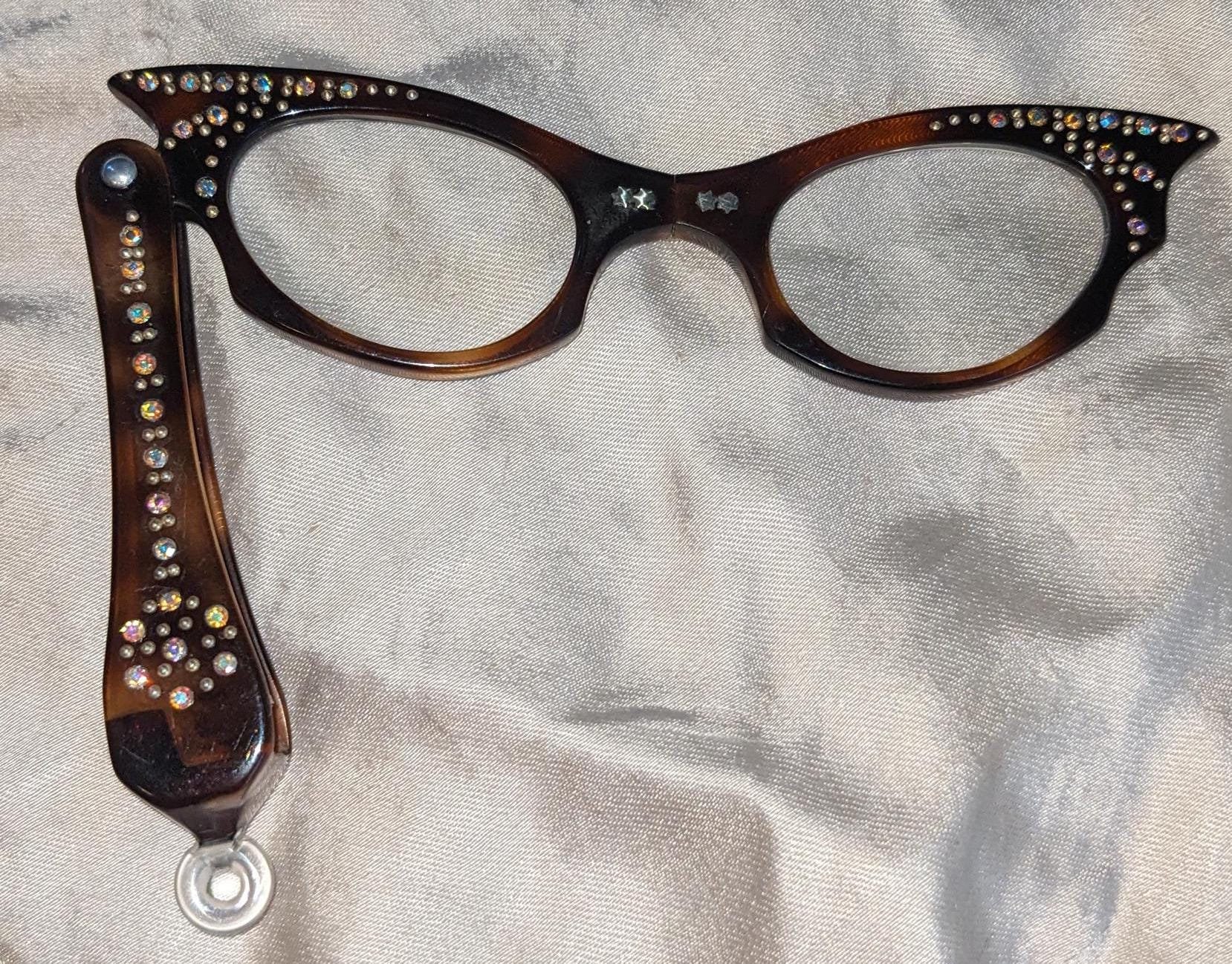 Vintage - Opera -theatre - Cat Eye - Folding - Lorgnette Eyeglasses ...