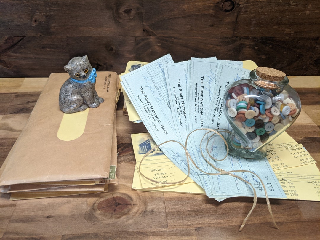 1950s - 1960s Vintage Checks - Bank Statements Documents - Etsy