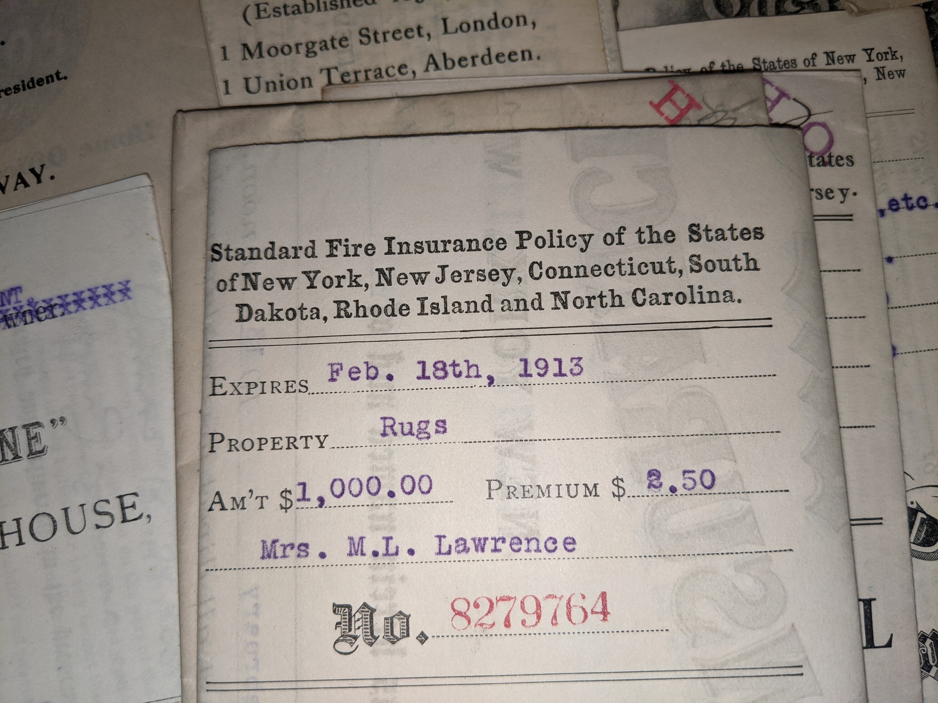 Vintage Antique Insurance Deed Lease Paper: Ephemera - Etsy