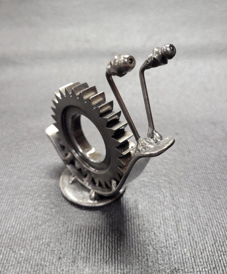 Handmade Industrial Steampunk Snail Sculpture, Unique Collectable ...
