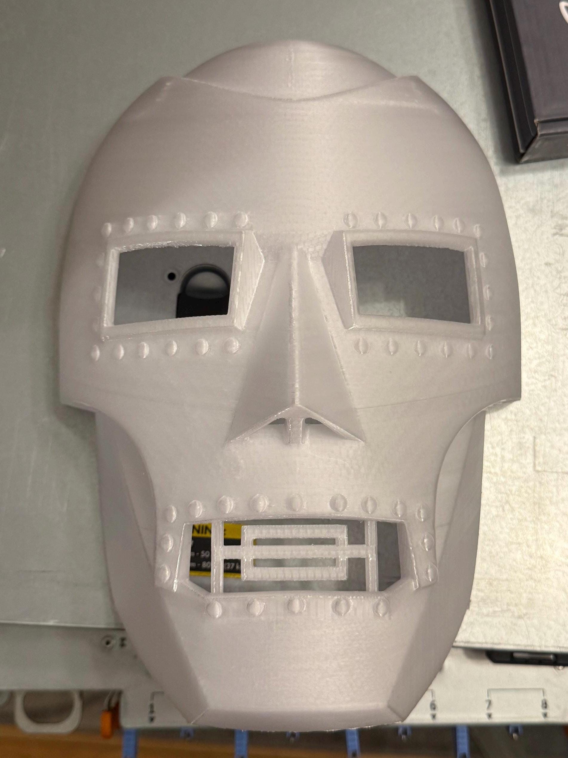 3d Printed Comic Accurate Doctor Doom Raw Mask Etsy