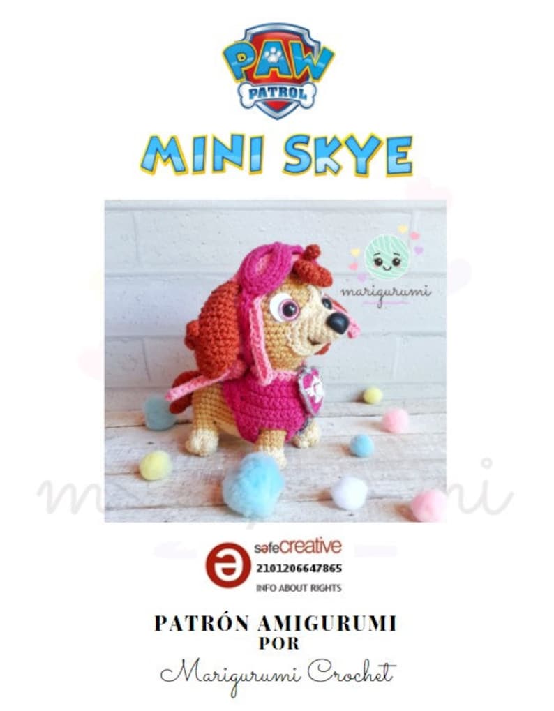 Mini Skye Patrón Amigurumi - Etsy
