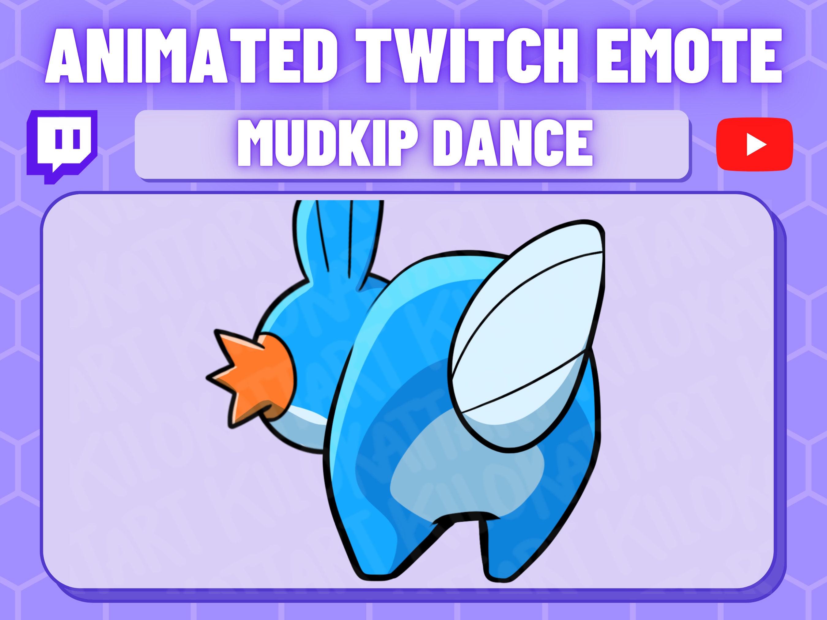 Animated Mudkip Dance Emote - Kawaii - Twitch - Discord - Stream ...