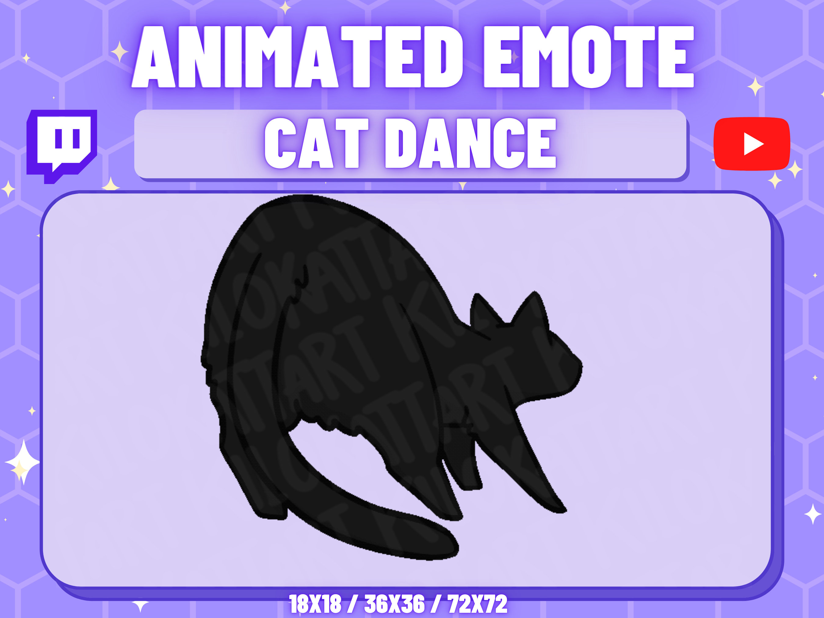 Animated Kawaii Black Cat Dance Emote Twitch Discord - Etsy Canada