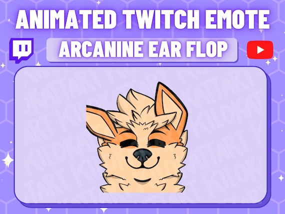 Animated Arcanine Ear Flop Emote Kawaii Twitch Discord - Etsy Singapore