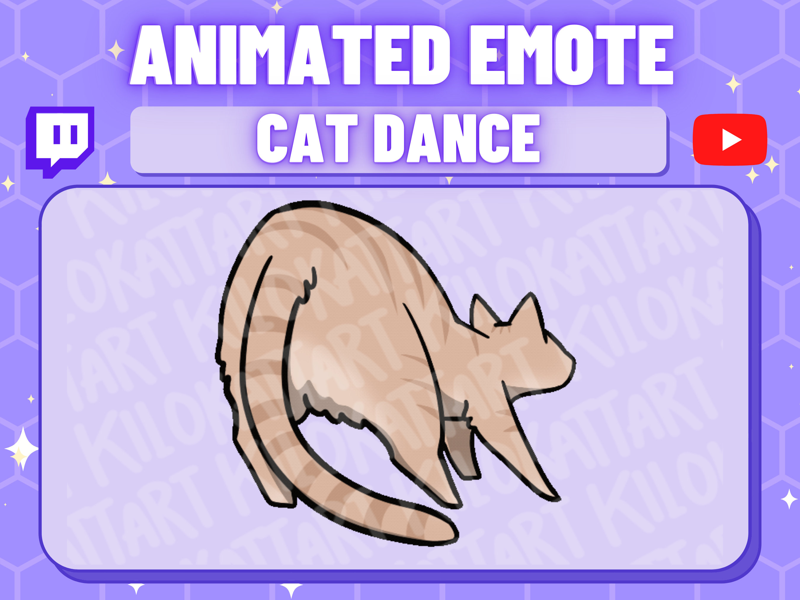 Animated Kawaii Tan Cat Dance Emote Twitch Discord - Etsy