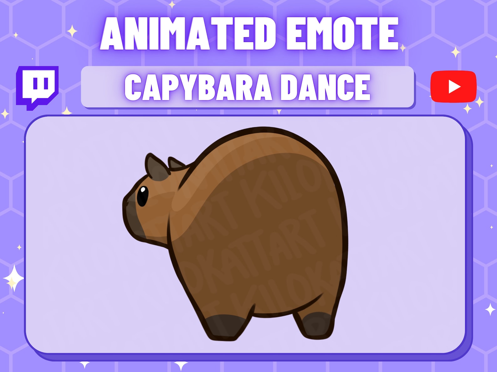 Animated Capybara Dance Emote - Kawaii - Twitch - Discord - Stream ...