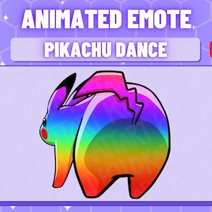 Animated Pikachu Rave Dance Emote - Kawaii - Twitch - Discord - Stream ...