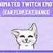 Animated Cat Ear Flop Dance Emote - Kawaii - Twitch - Discord - Stream ...