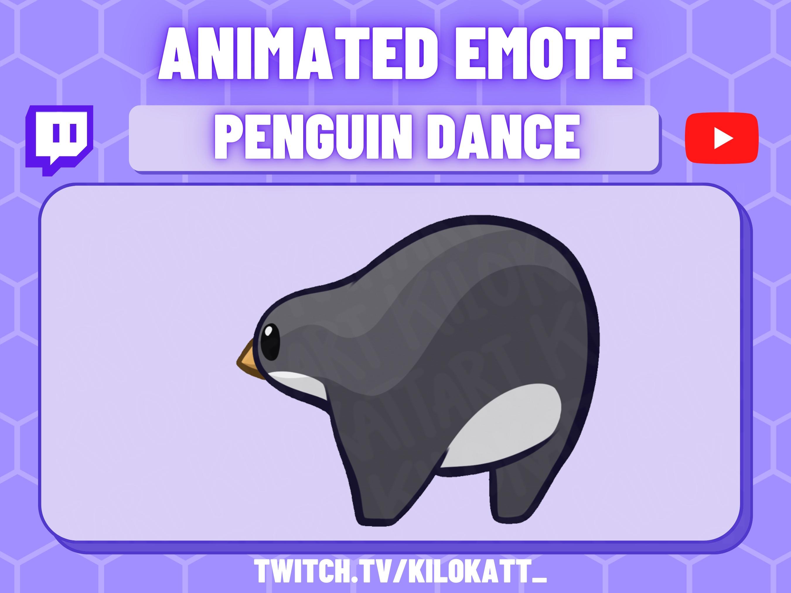 Animated Penguin Dance Emote - Kawaii - Twitch - Discord - Stream ...