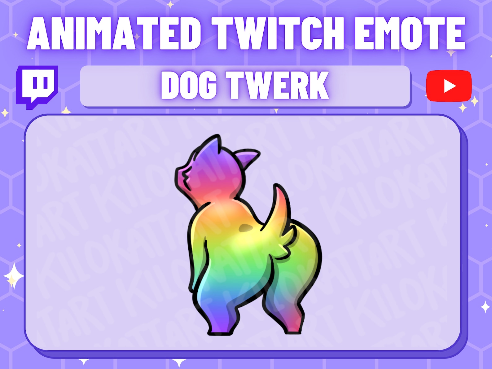Animated Rave Dog Twerk Emote Kawaii Twitch Discord - Etsy Hong Kong