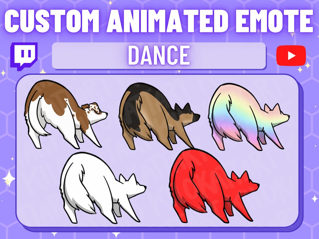 Custom Animated Kawaii Wolf Dance Emote - Twitch - Discord - Stream ...