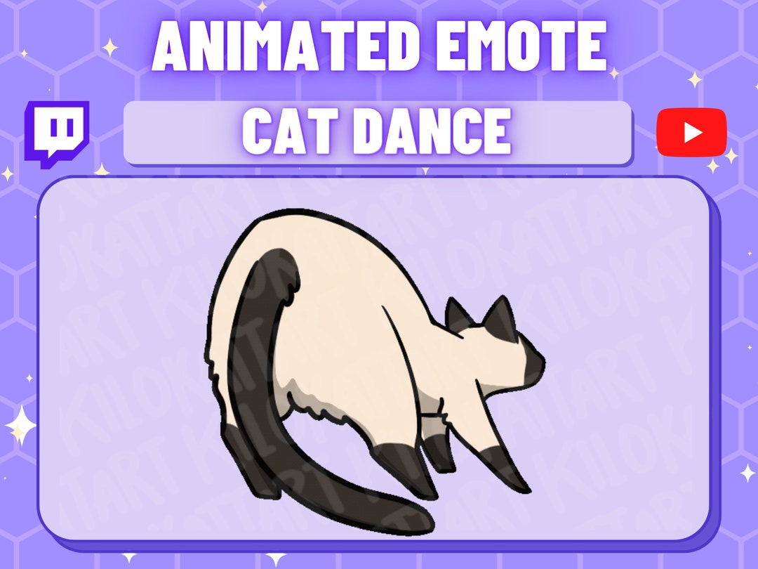 Animated Kawaii Siamese Cat Dance Emote - Twitch - Discord - Stream ...