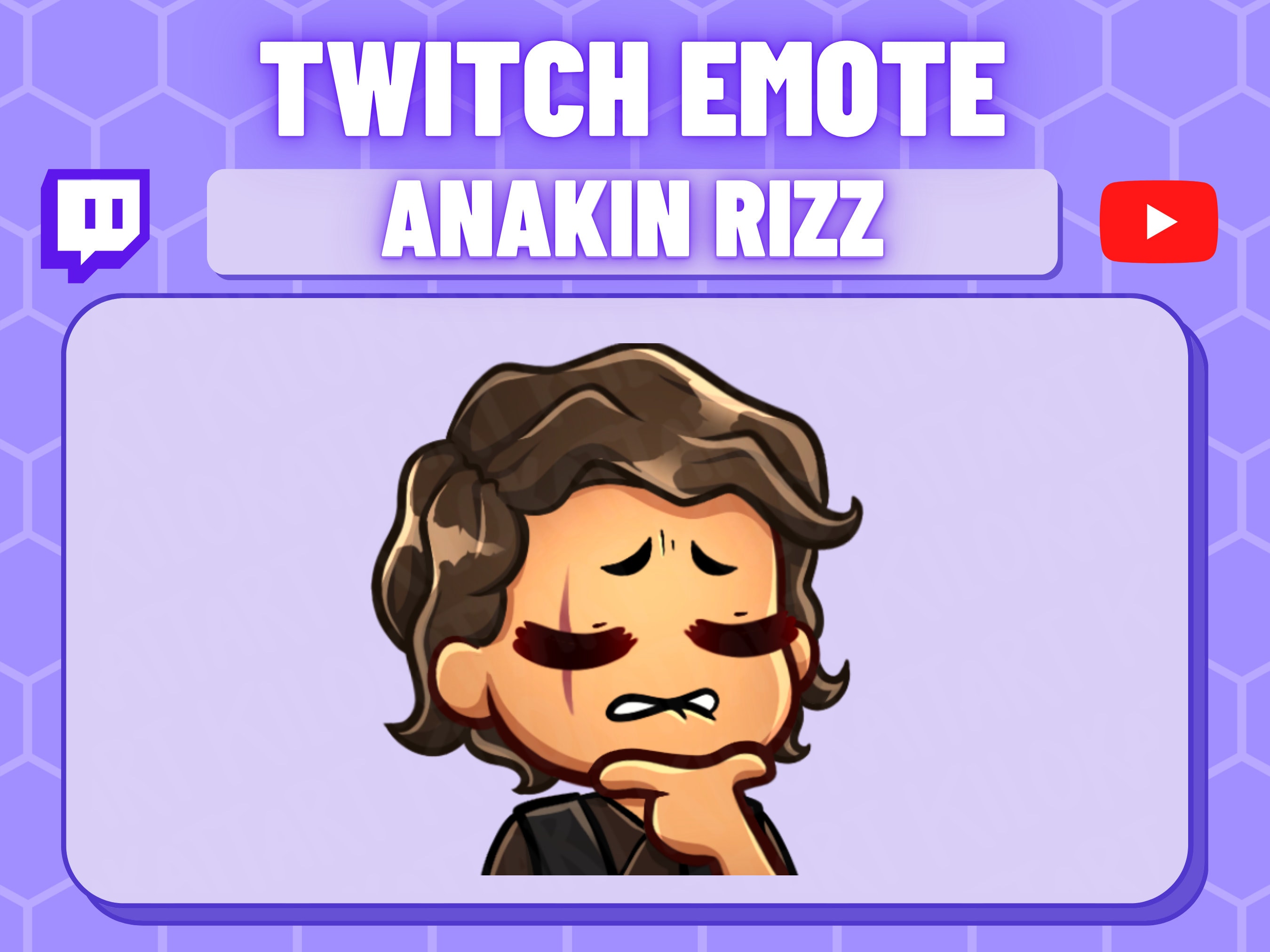 Anakin Rizz Emote - Star Wars - Gaming - Twitch - Youtube - Discord ...