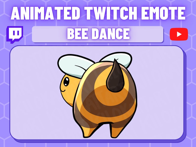 Animated Bee Dance Emote - Kawaii - Twitch - Discord - Stream - Gaming ...