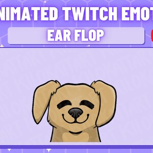 Animated Lab Dog Ear Flop Emote - Kawaii - Twitch - Discord - Stream ...