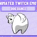 Animated White Dog Dance Emote - Kawaii - Twitch - Discord - Stream ...