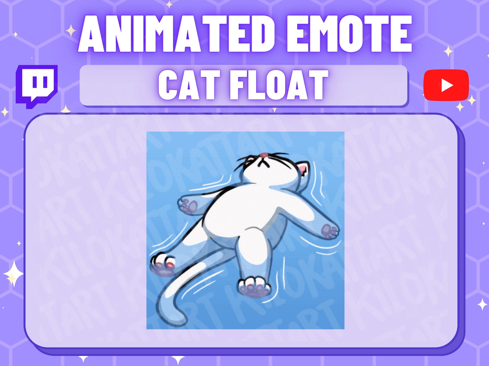 Animated Cat Float Meme Emote Twitch Discord Stream - Etsy Canada