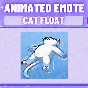 Animated Cat Float Meme Emote - Twitch - Discord - Stream - Gaming ...