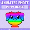 Animated RAVE Dance Emote Kawaii Twitch Discord Stream Gaming Cute Wolf ...