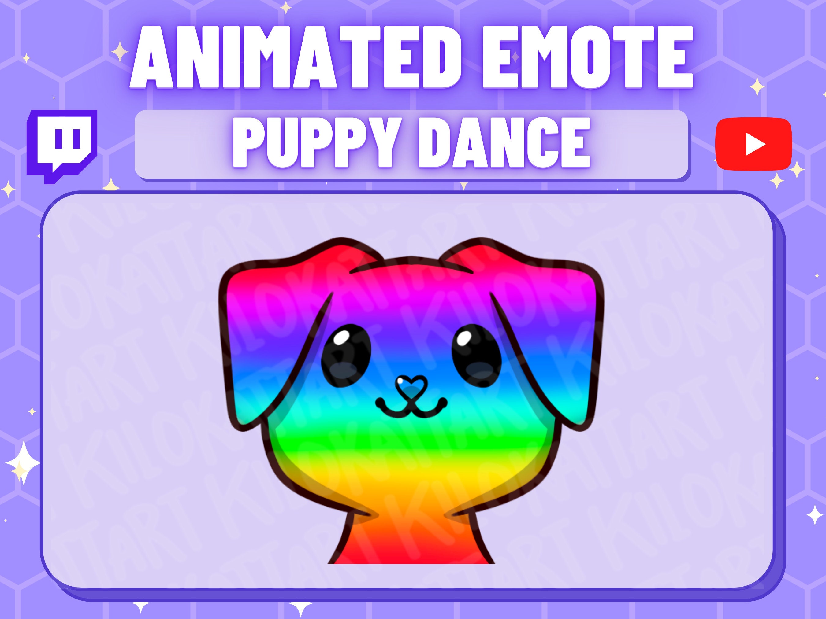 Animated Chibi Rave Dog Dance Emote - Twitch - Discord - Fantasy ...
