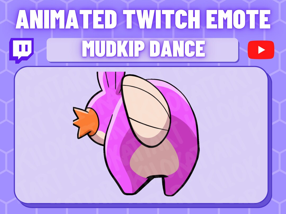 Animated Shiny Mudkip Dance Emote - Kawaii - Twitch - Discord - Stream ...