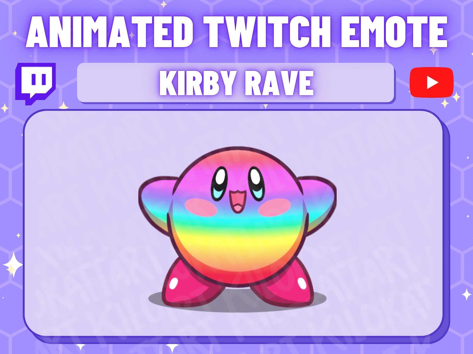 Animated Kirby Rave Dance Emote - Twitch - Discord - Fantasy - Gaming ...