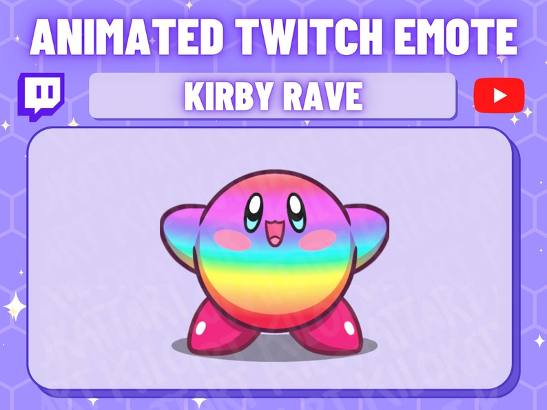 Animated Kirby Rave Dance Emote - Twitch - Discord - Fantasy - Gaming ...