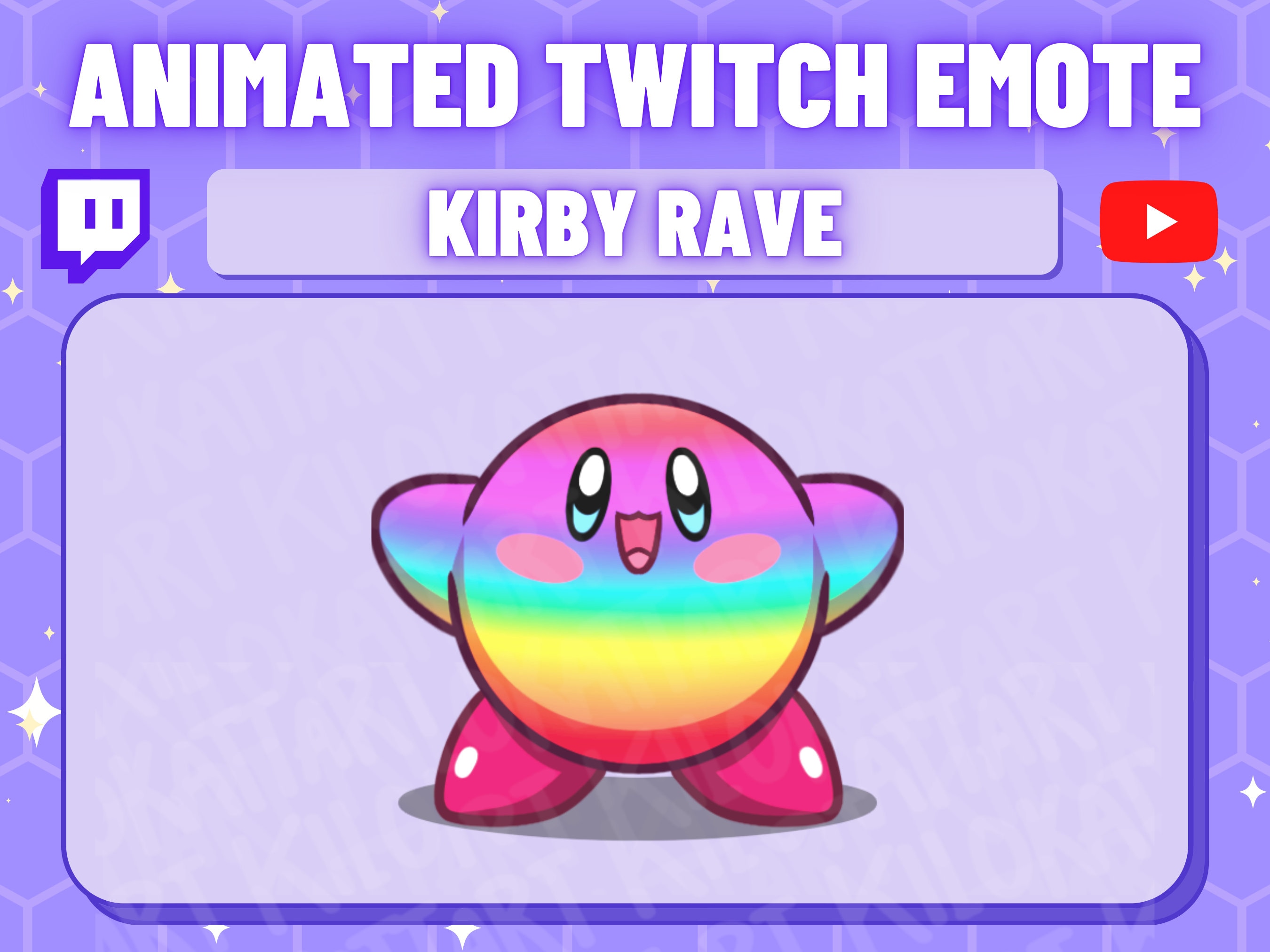 Animated Kirby Rave Dance Emote - Twitch - Discord - Fantasy - Gaming ...