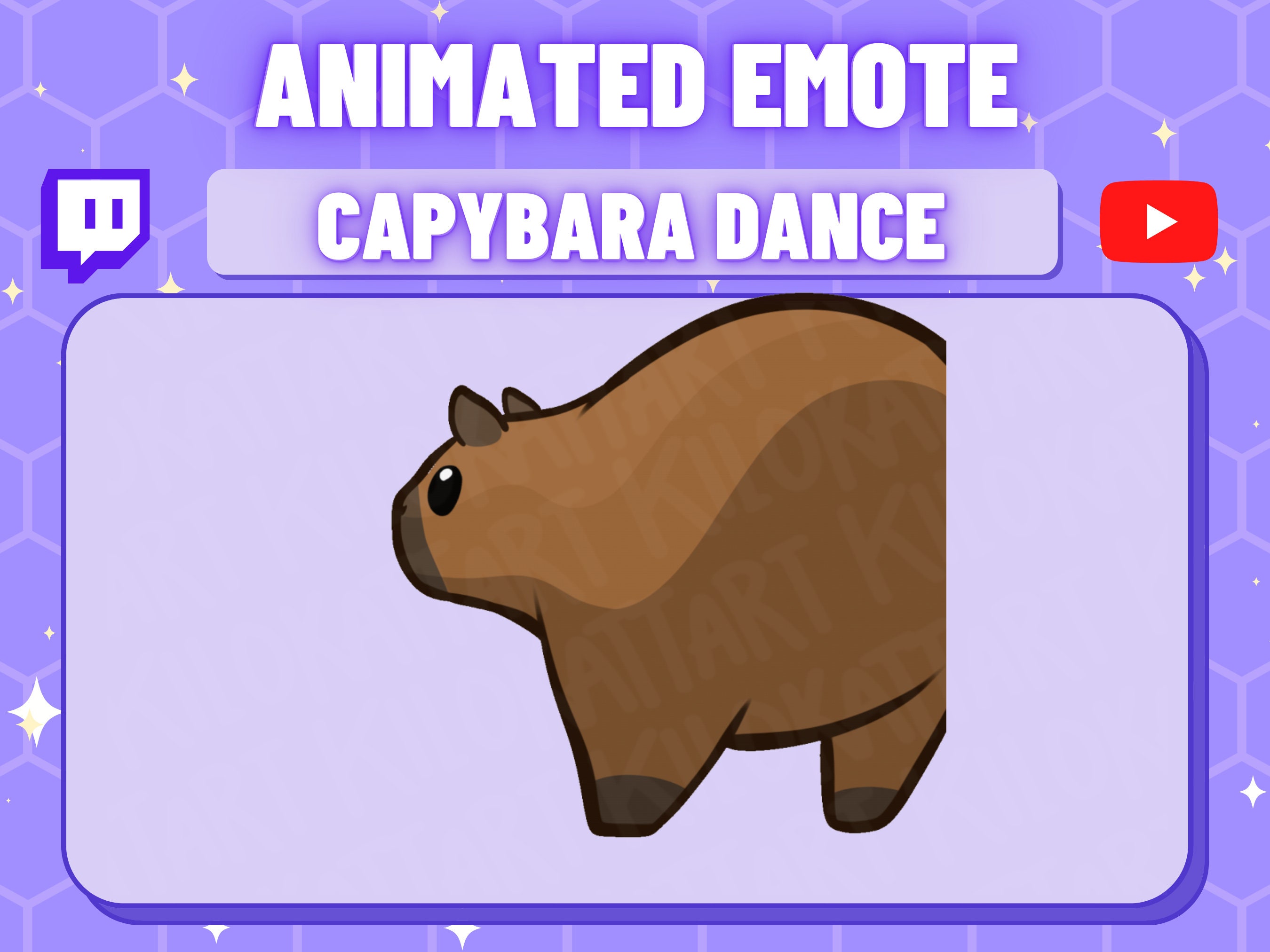 Animated Capybara Dance Emote Kawaii Twitch Discord - Etsy UK