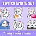Cute White Dog Emote Set - Furry Style - Kawaii - Wolf - Twitch ...