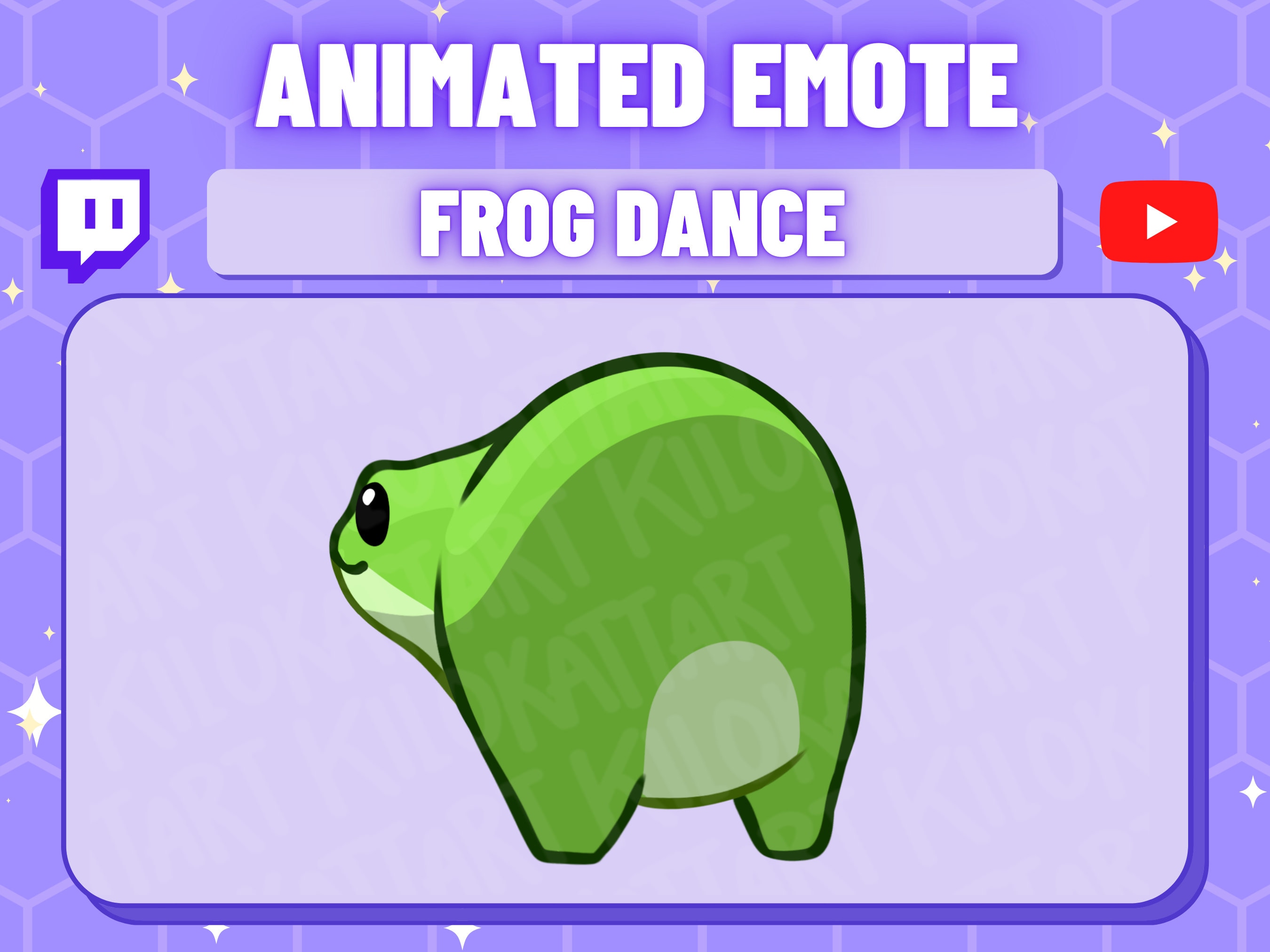 Animated Frog Dance Emote Kawaii Twitch Discord Stream Gaming Cute Kick ...