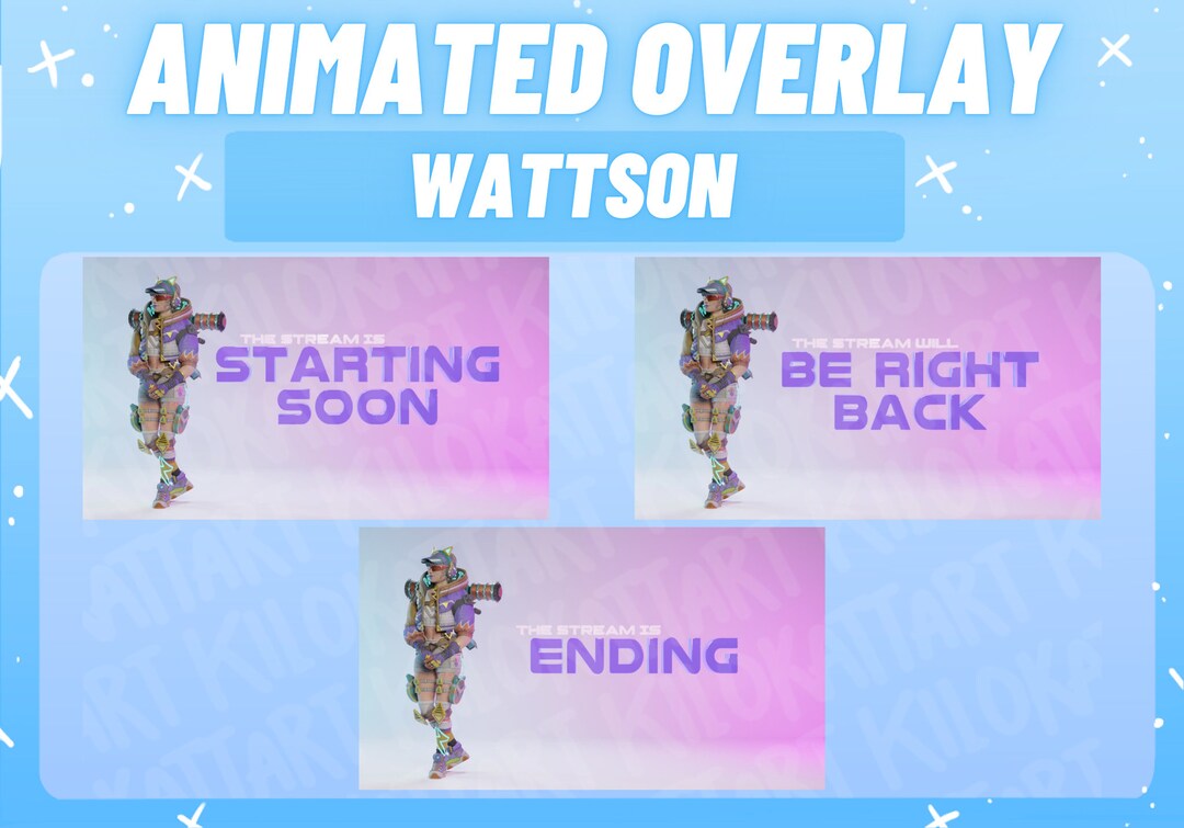 Hype Beast Wattson Animated Starting Soon, BRB, Ending Screens - Apex ...