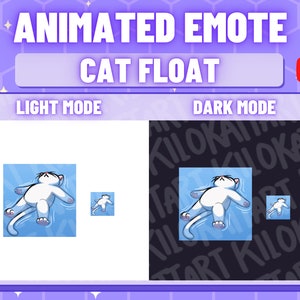 Animated Cat Float Meme Emote - Twitch - Discord - Stream - Gaming ...