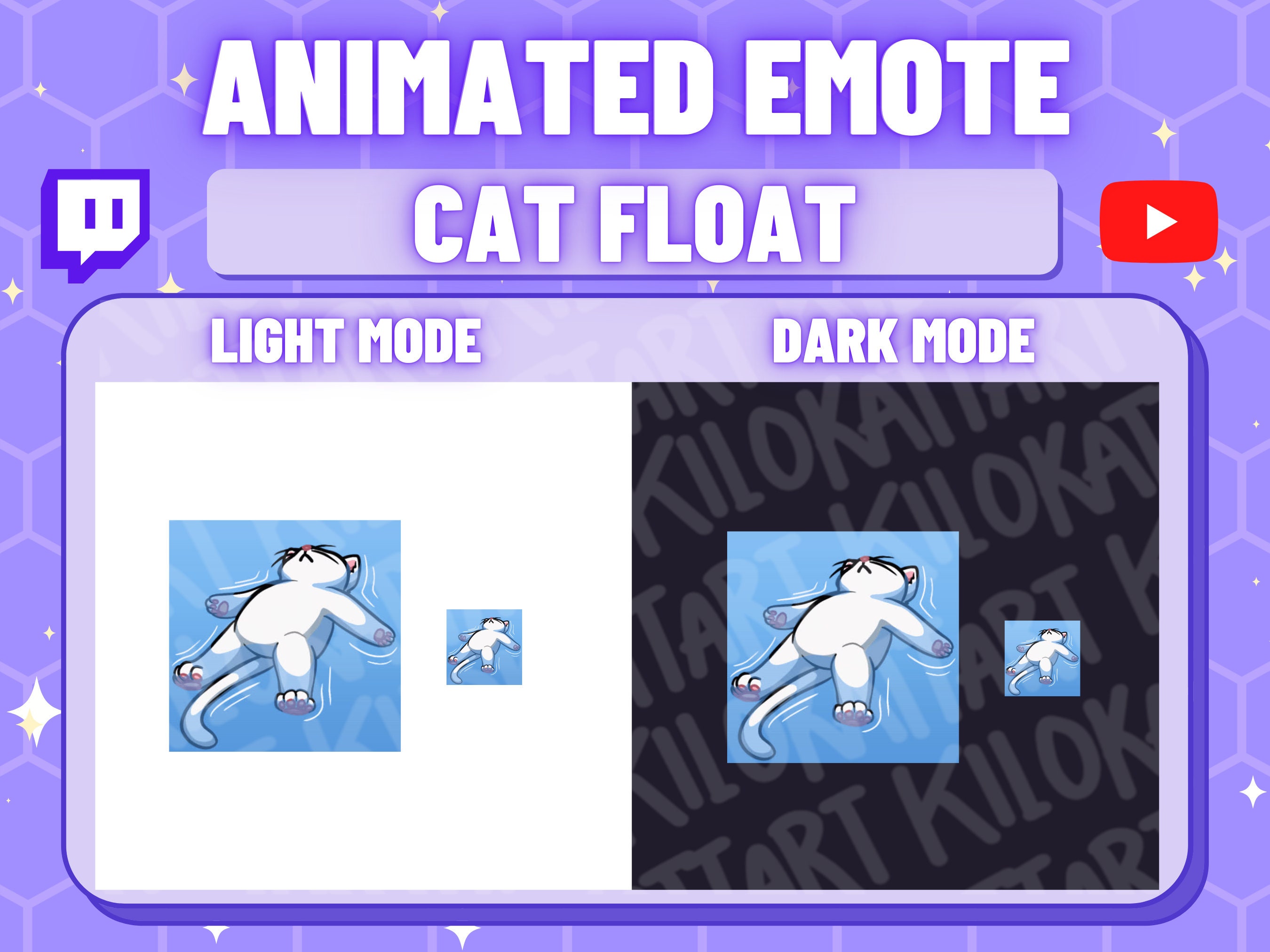 Animated Cat Float Meme Emote Twitch Discord Stream Gaming Cute Funny ...