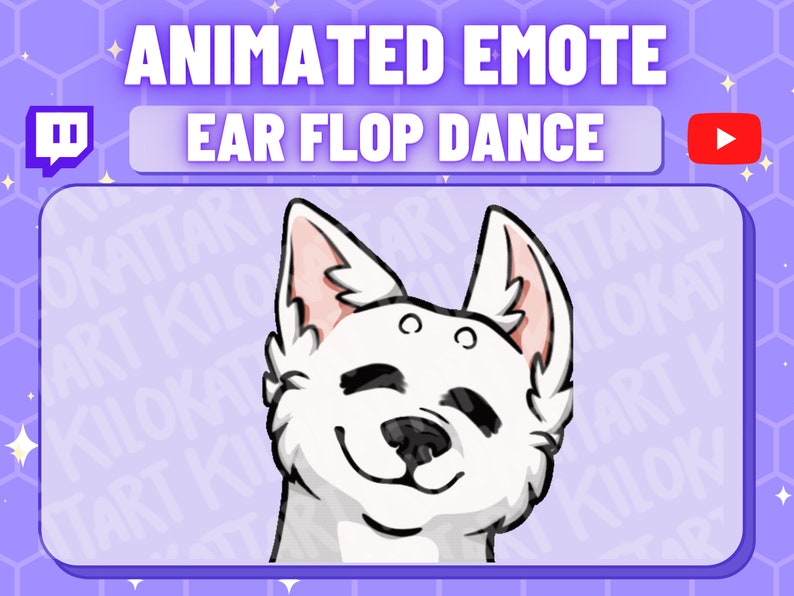 Animated Dog Ear Flop Emote - Kawaii - Twitch - Discord - Stream ...