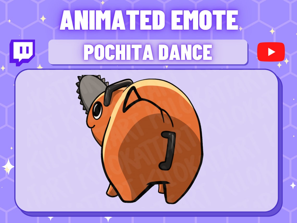 Animated Pochita Dance Emote - Kawaii - Twitch - Discord - Stream ...