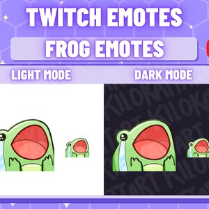 Chibi Frog Twitch Emotes - Set of 5 - Froggy - Cute - Kawaii - Funny ...
