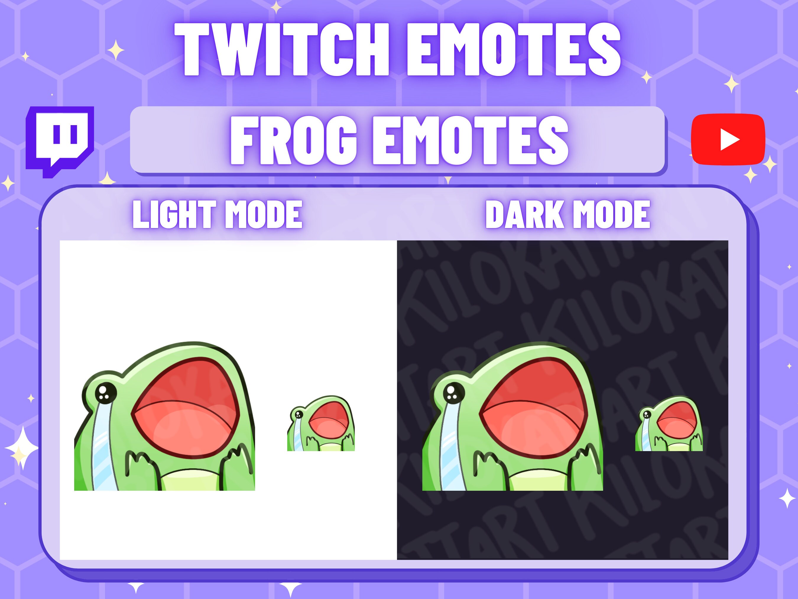Chibi Frog Twitch Emotes - Set of 5 - Froggy - Cute - Kawaii - Funny ...