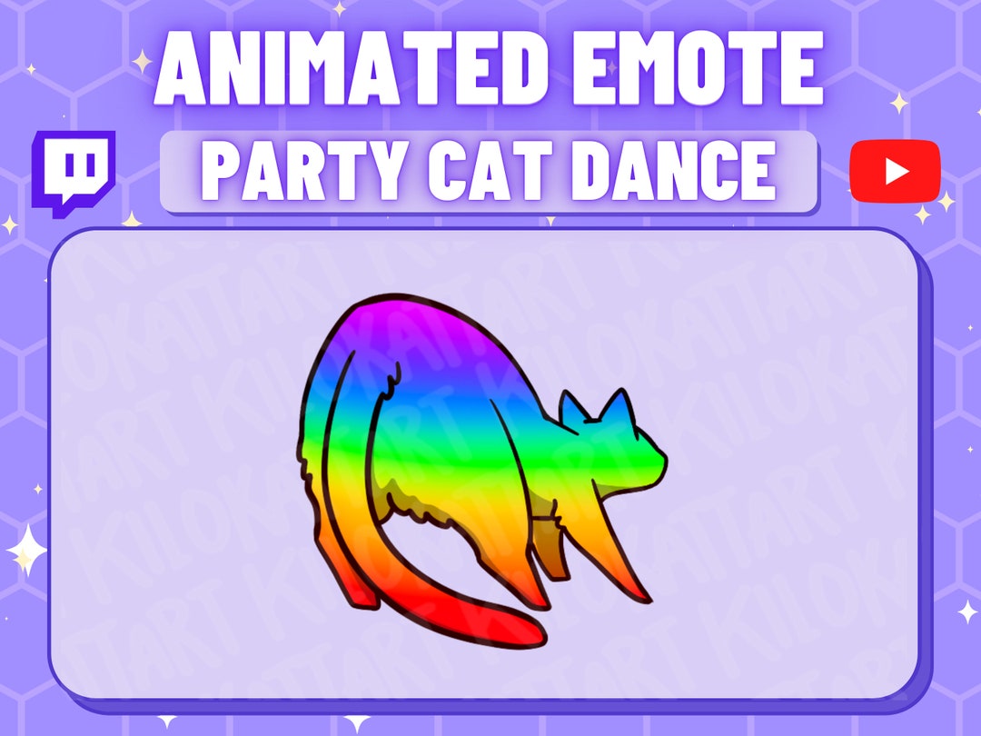 Animated Kawaii Rave Cat Dance Emote - Twitch - Discord - Stream ...
